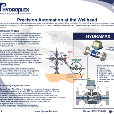 Technical Data for Hydroplex Pumps & Valves