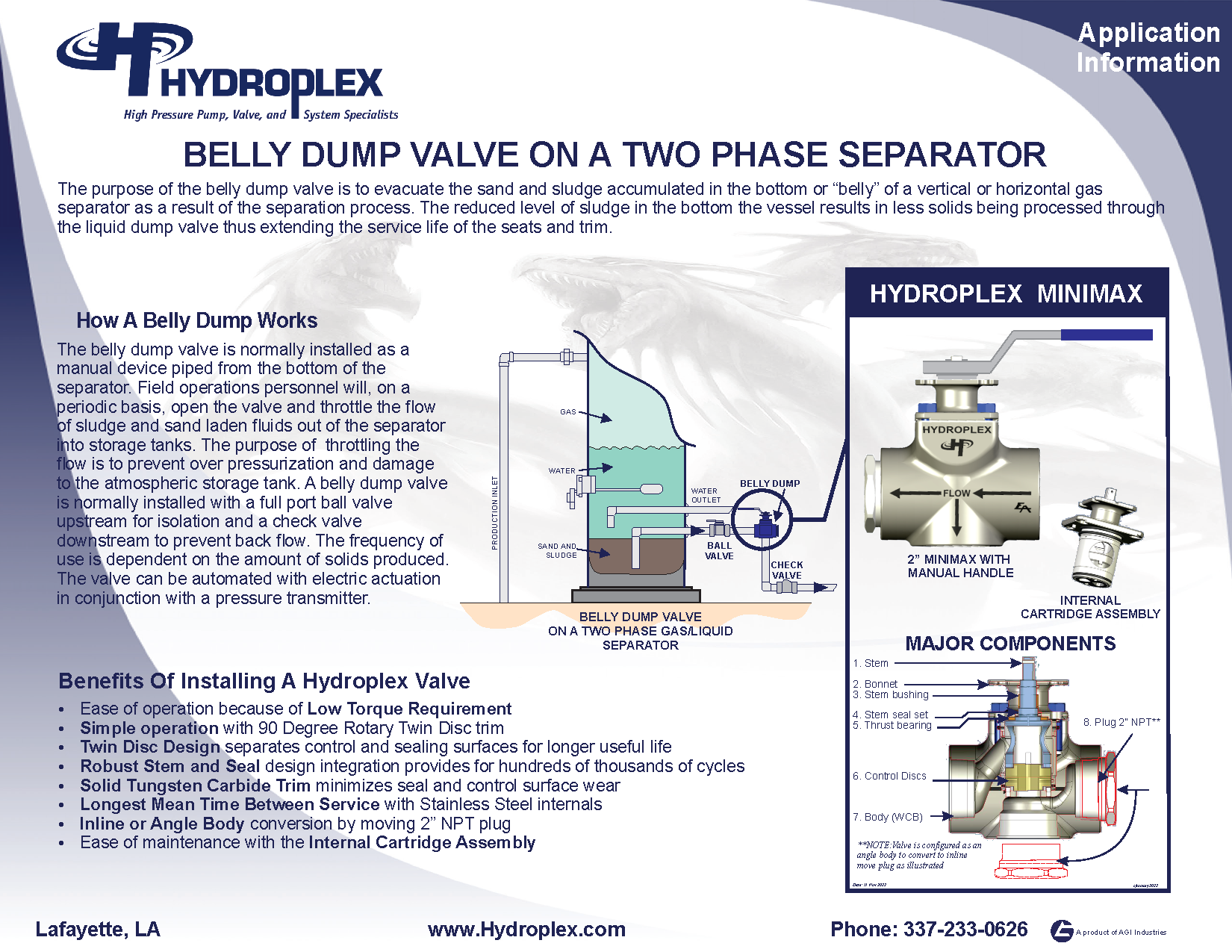 Technical Data for Hydroplex Pumps & Valves
