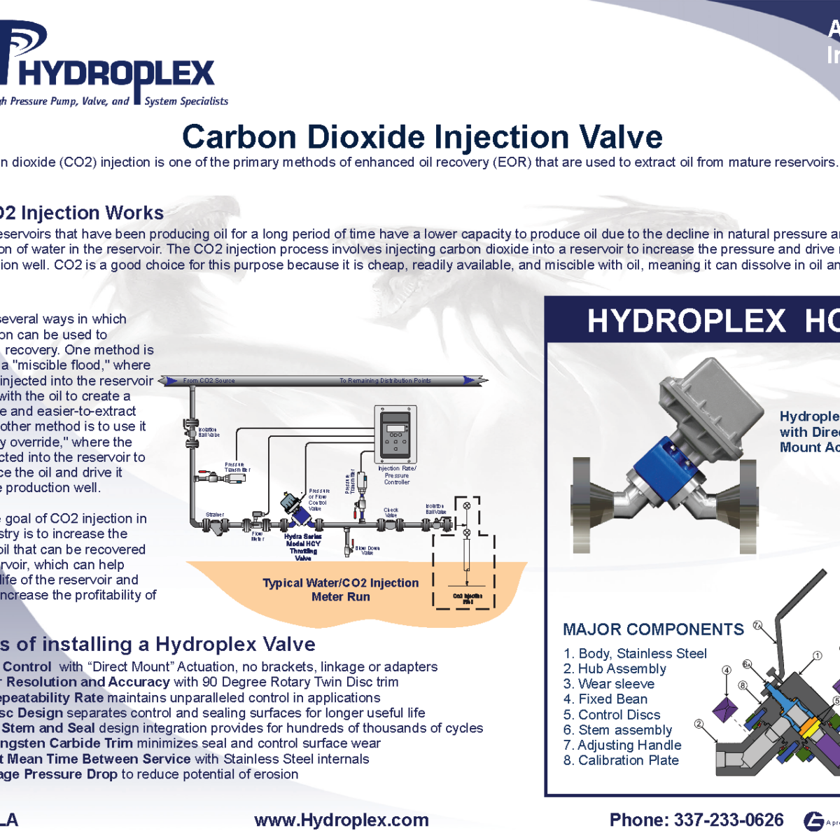 Technical Data for Hydroplex Pumps & Valves