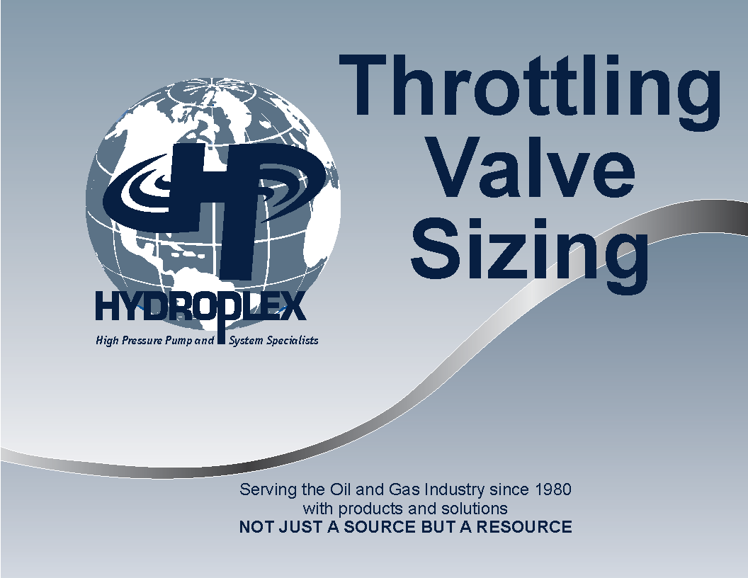 Technical Data for Hydroplex Pumps & Valves